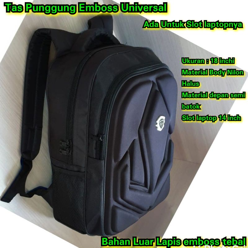 Jual Tas ransel emboss Unisex Tebal Universal Lapis Luarnya kuat Tas ...