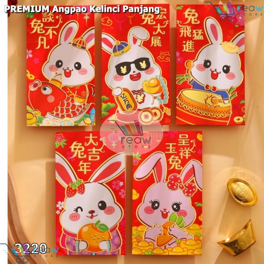 Jual PREMIUM Angpao Panjang Rabbit Kelinci Imlek Sincia Chinese New Year | Shopee Indonesia