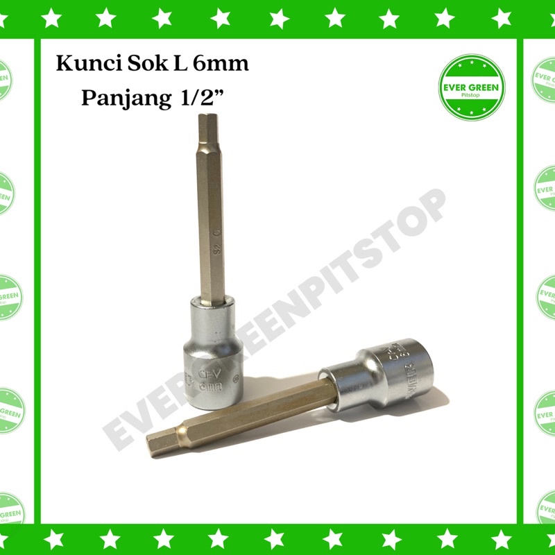 Jual MAX POWER Kunci Sok L Panjang 6mm 1/2” Hex Bit Socket Long Type 6 mm Mata Kunci Sock L ...