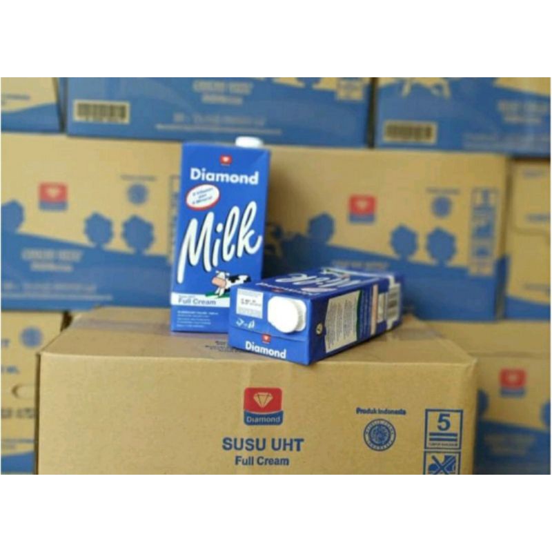 Jual Susu Diamond UHT Full Cream 12 x 1L | Shopee Indonesia