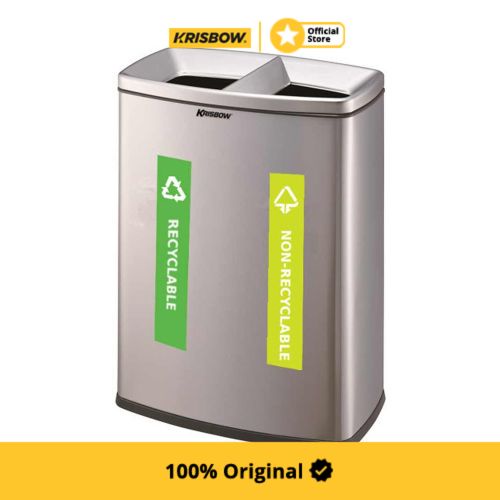 Jual Krisbow Dust Bin Tempat Sampah Outdoor 2 Kompartemen 30 Ltr | Shopee Indonesia