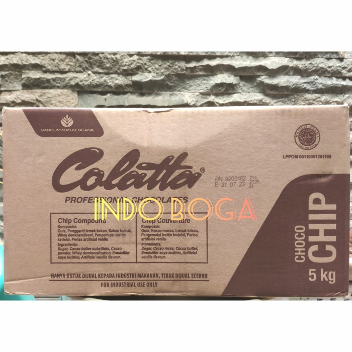 Jual Colatta choco chip compound 5 kg / dark chocolate choco chips ...