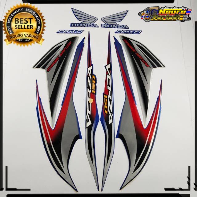 Jual COD striping honda verza 2013 2014 biru list body standar ...