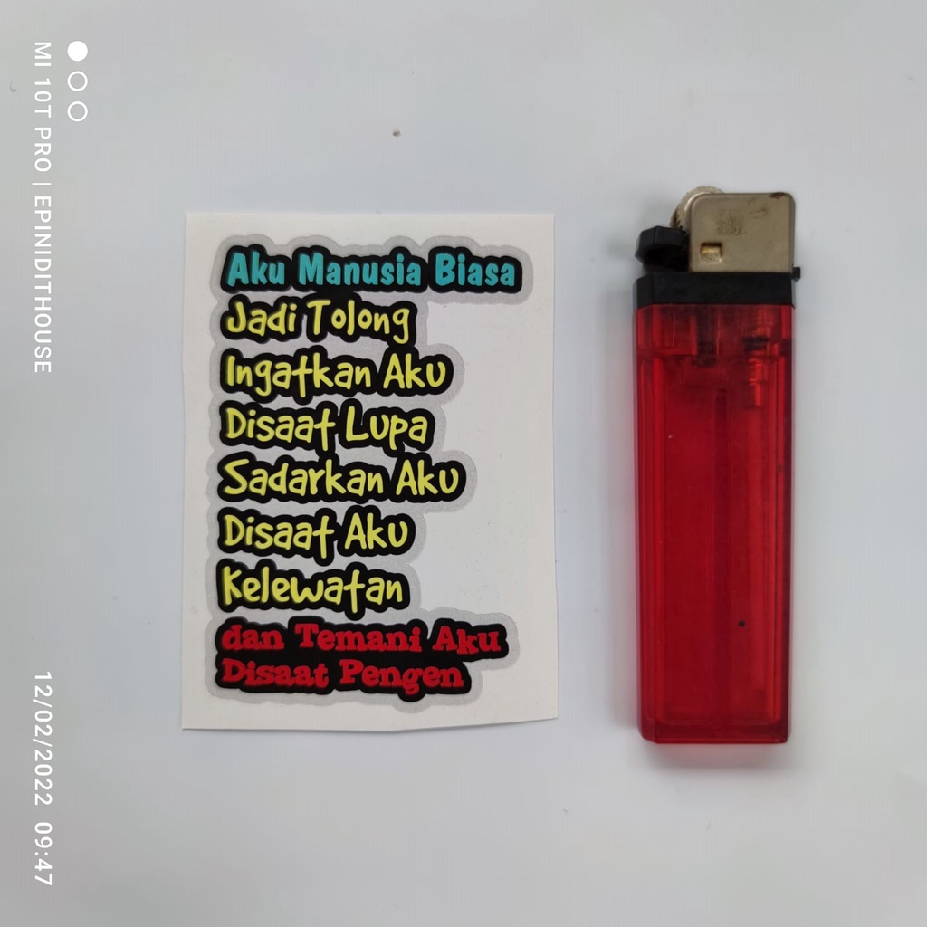 Jual Stiker Aku Manusia Biasa Kata Lucu Humor Viral Plesetan Meme Motor ...