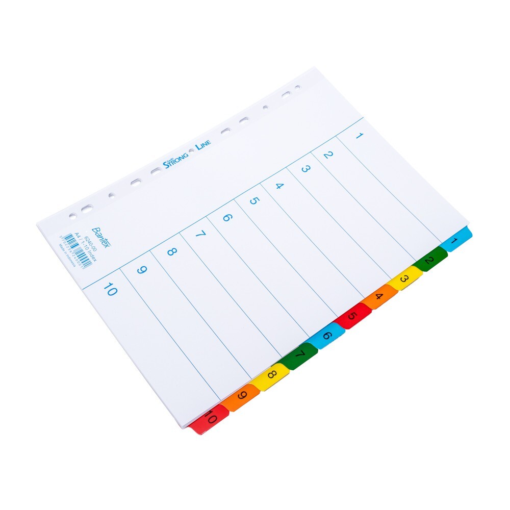 Jual AT Bantex PP Pembatas Kertas Binder Divider Ordner A4 10 Lembar ...