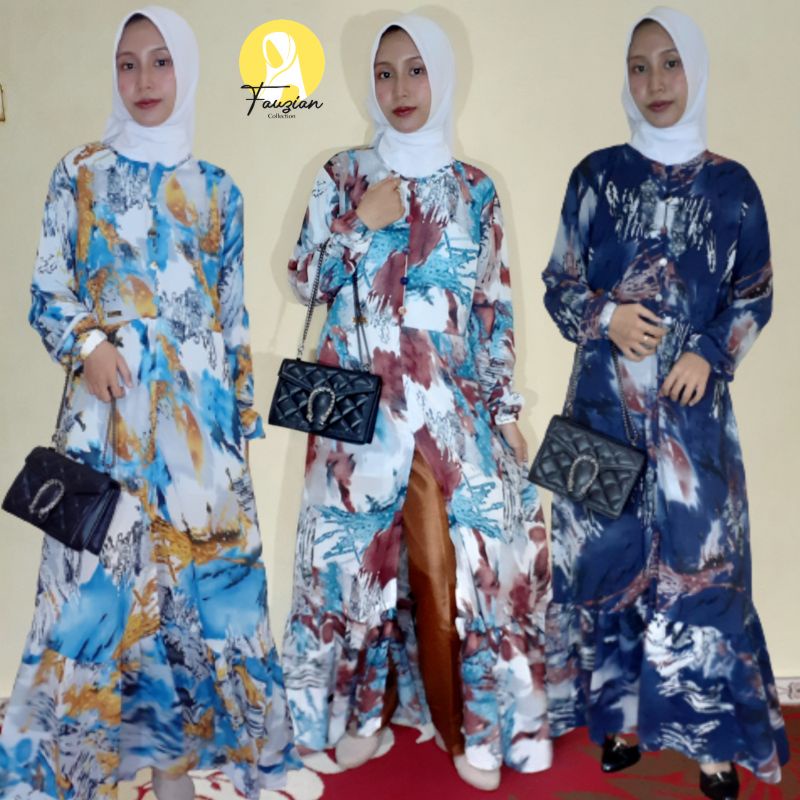 Jual Set Long Dress Ceruti Babydoll & Gucci/Set Long Dress Amirah/Set Long Dress Abstrak by ...