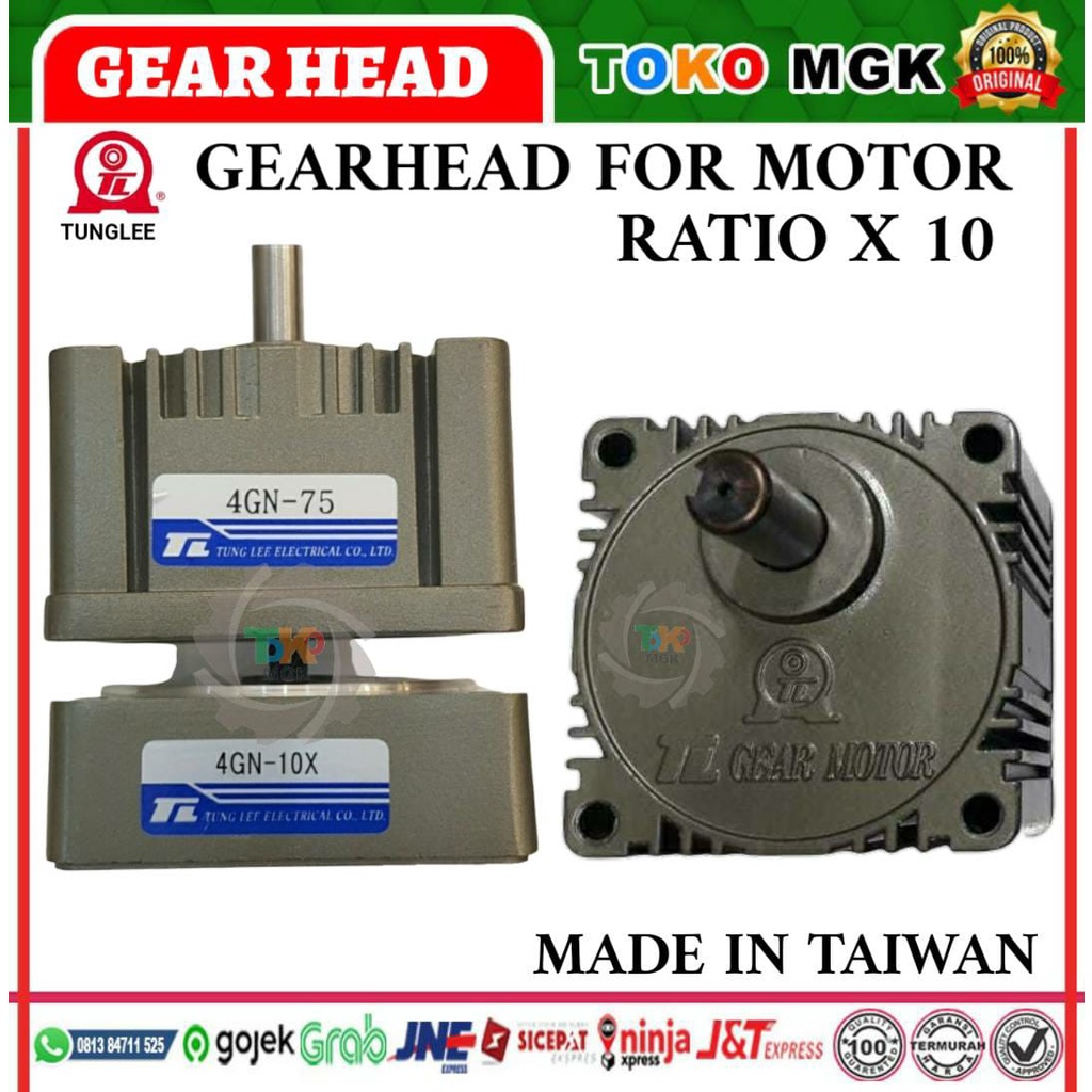 Jual TUNGLEE 5GN-10X FOR MOTOR 40WATT TUNG LEE GEARHEAD DECIMAL - MADE ...