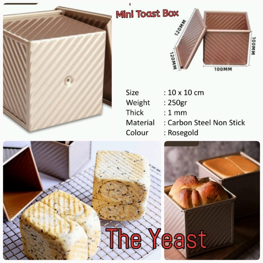 Jual Mini Toast Box 10x10x10 cm / Loyang Roti Tawar Mini 10x10x10 cm ...