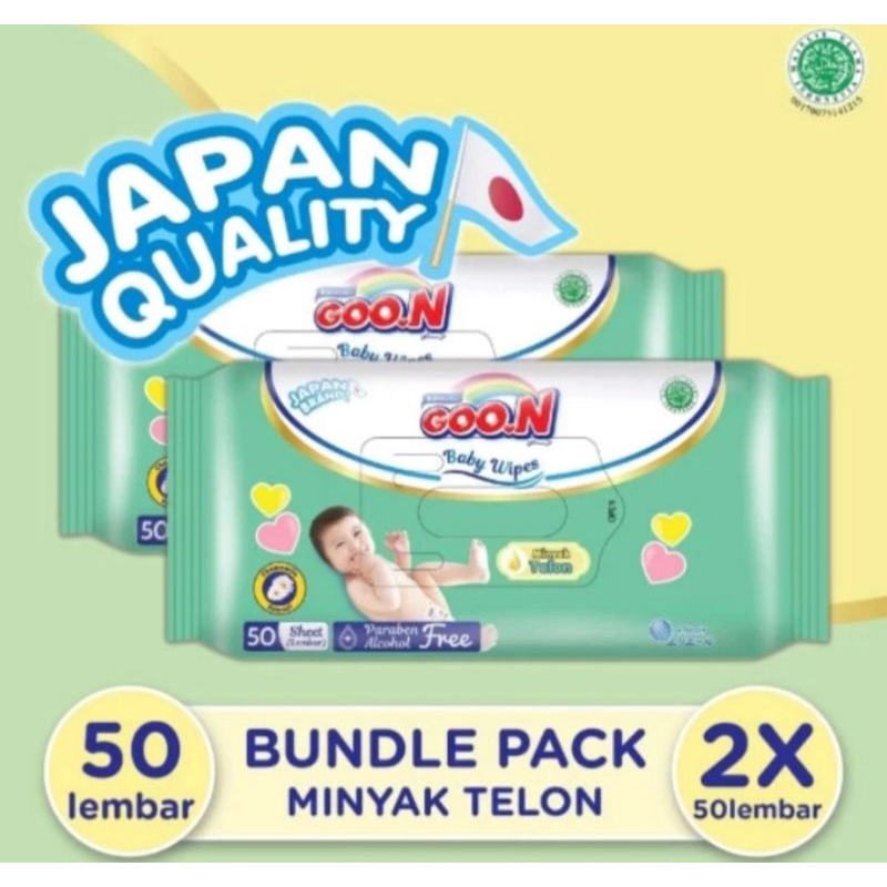 Jual Tissue Basah Japan Quality Goon Buy 1 Get 1 Wipes Isi 50 Sheets ...