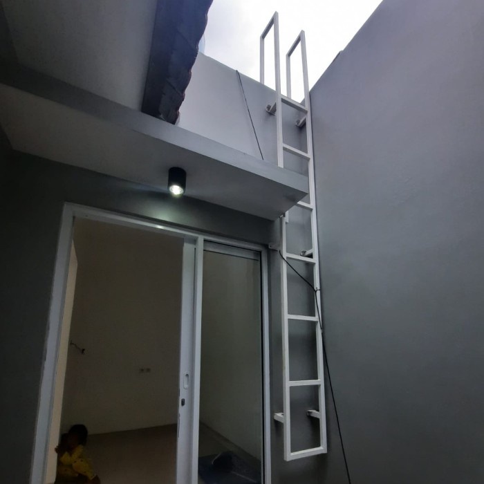 Jual tangga monyet tangga toren pipa galvanis minimalis putih | Shopee ...