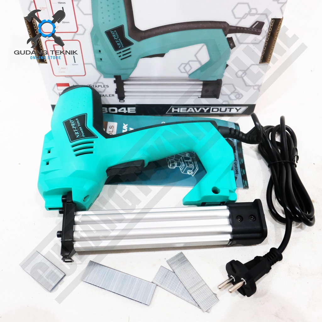 Jual MESIN STAPLES F304E NRT PRO / Alat Elektrik Electric Nailer Staples Paku Tembak Stapler Gun ...