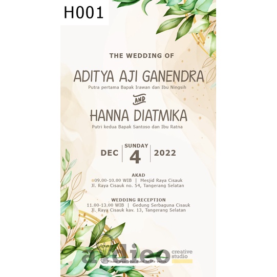 Jual PROMO!! Desain Undangan Online/ Undangan Story/ Undangan ...