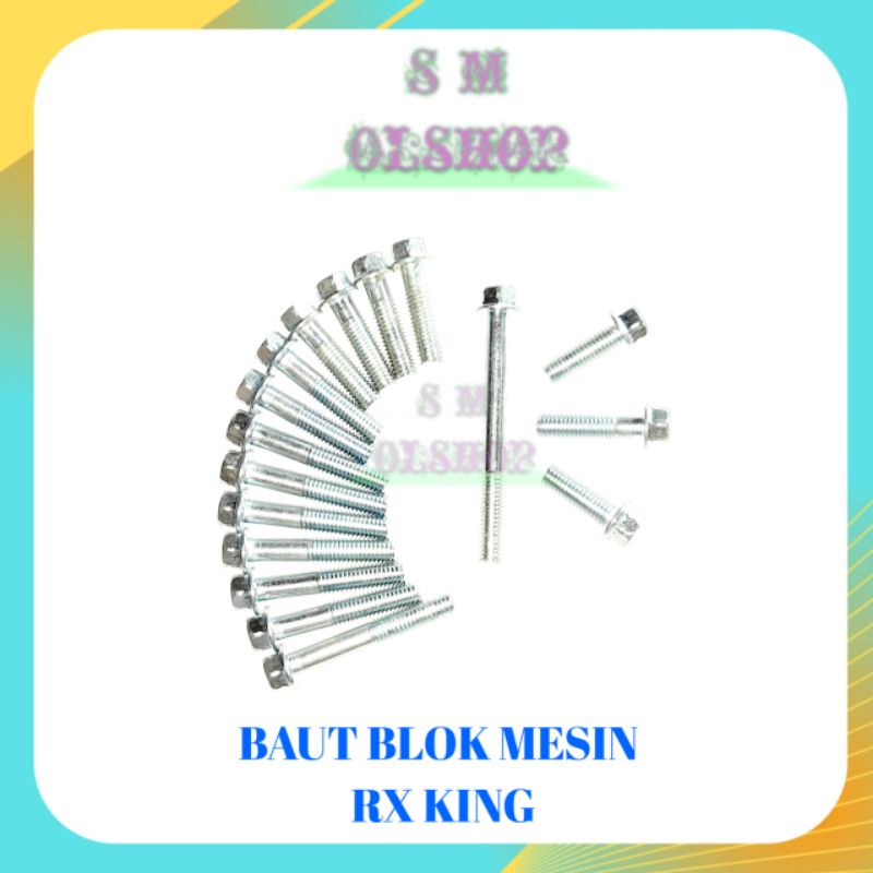 Jual 1 SET BAUT BLOK MESIN RX KING BAUT BLOK RX KINGBAUT BLOK MESIN ...