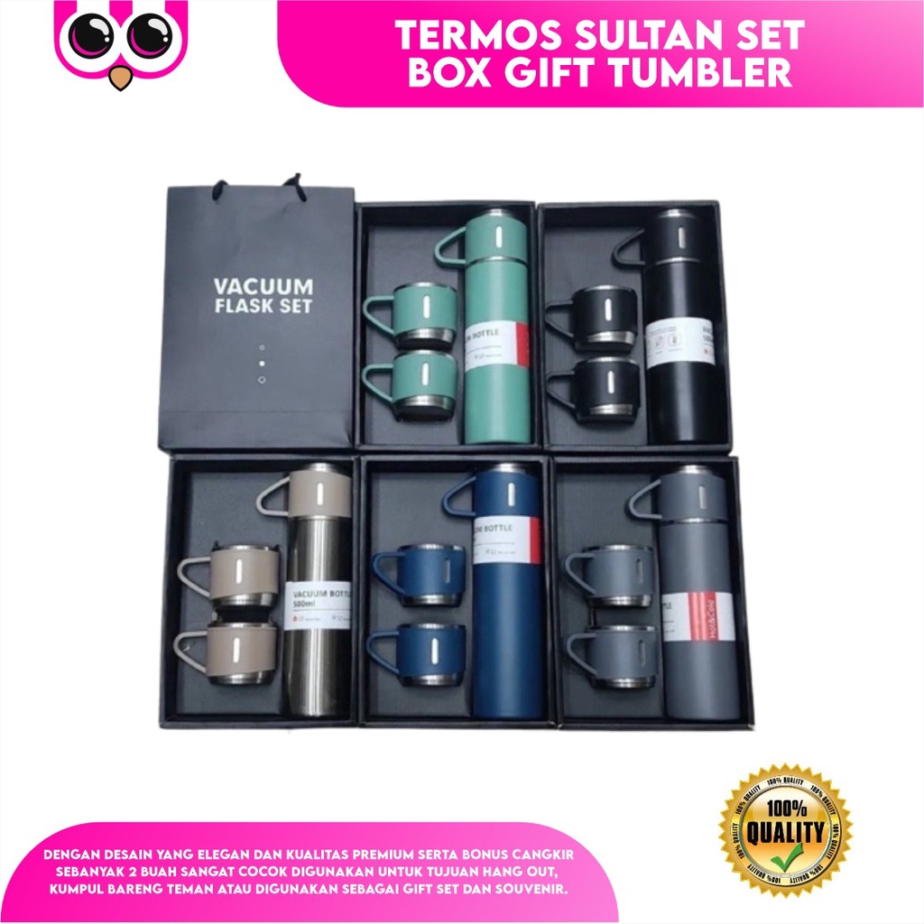 Jual TERMOS SULTAN SET BOX GIFT TUMBLER TRAVEL / PAKET GELAS CANGKIR ...