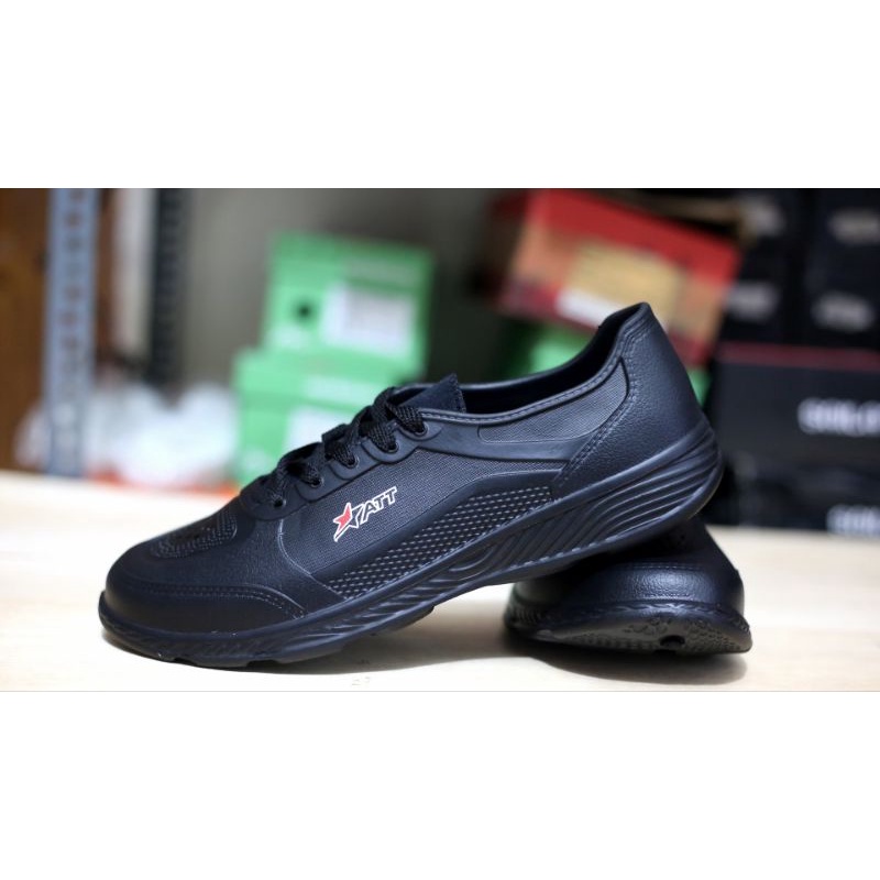 Jual Sepatu sekolah full hitam pro att original sepatu kerja hitam sepatu hitam karet | Shopee ...