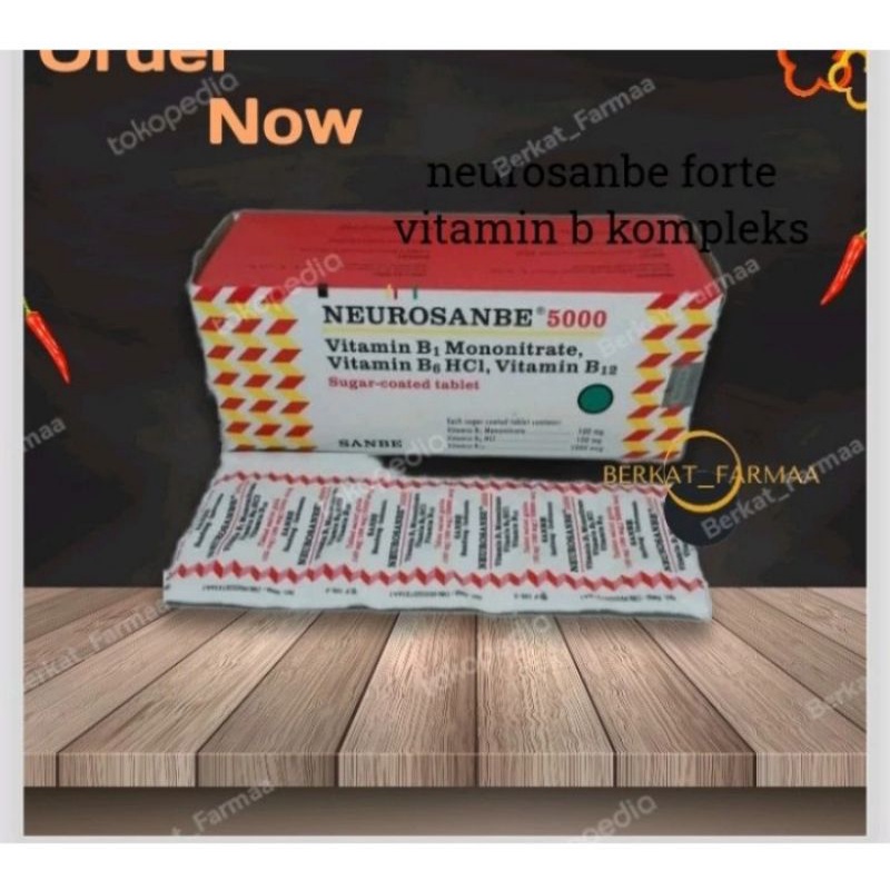 Jual Neuro Sanbe 5000 FORTE Multivitamin Otot Strip 10 PC | Shopee ...
