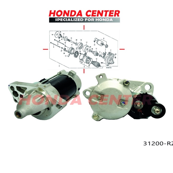 Jual Dinamo Starter Crv Gen3 2007 2008 2009 2010 2011 2012 2000cc Civic Fd1 1800cc 2006-2011 ...