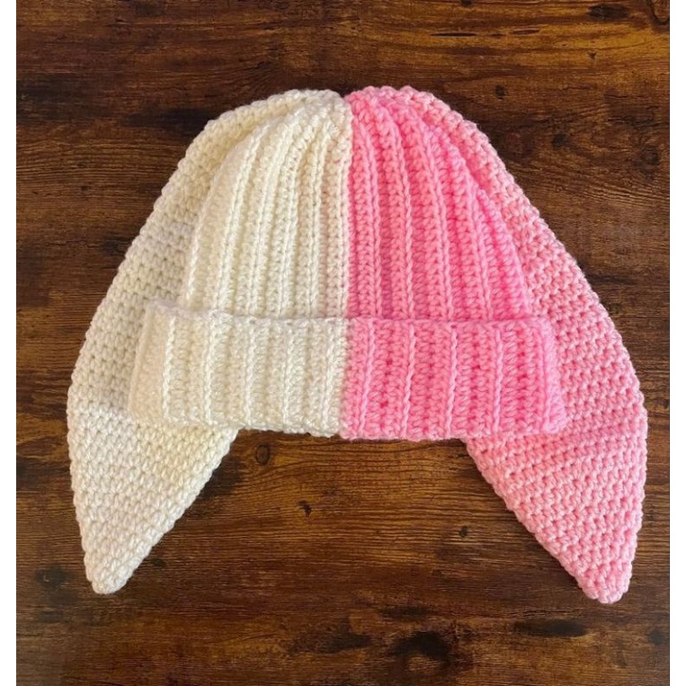 Jual HANDMADE BUNNY EAR BEANIE HAT/TOPI KELINCI LUCU/TOPI AESTHETIC ...