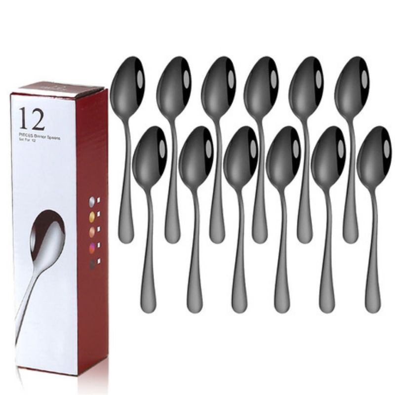 Jual Sendok makan set 1 lusin tebal berat super hiqh quality (SEND1002 ...