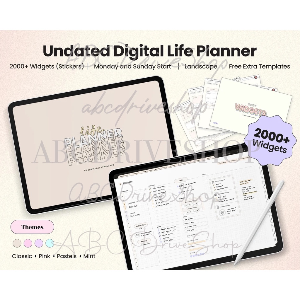 Jual Digital Planner - Undated Life Planner Landscape | Shopee Indonesia