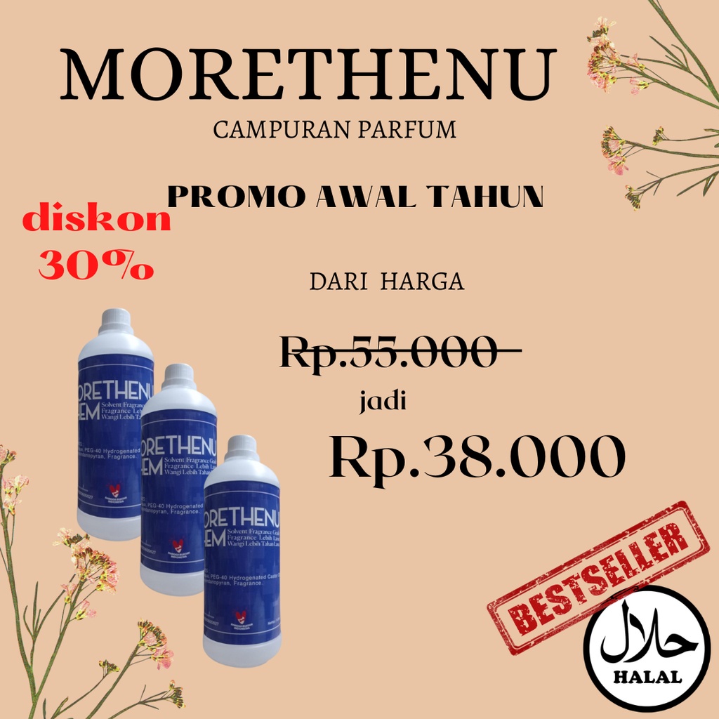 Jual CAMPURAN PARFUM ALKOHOL MORETHANU 1 LITER | Shopee Indonesia