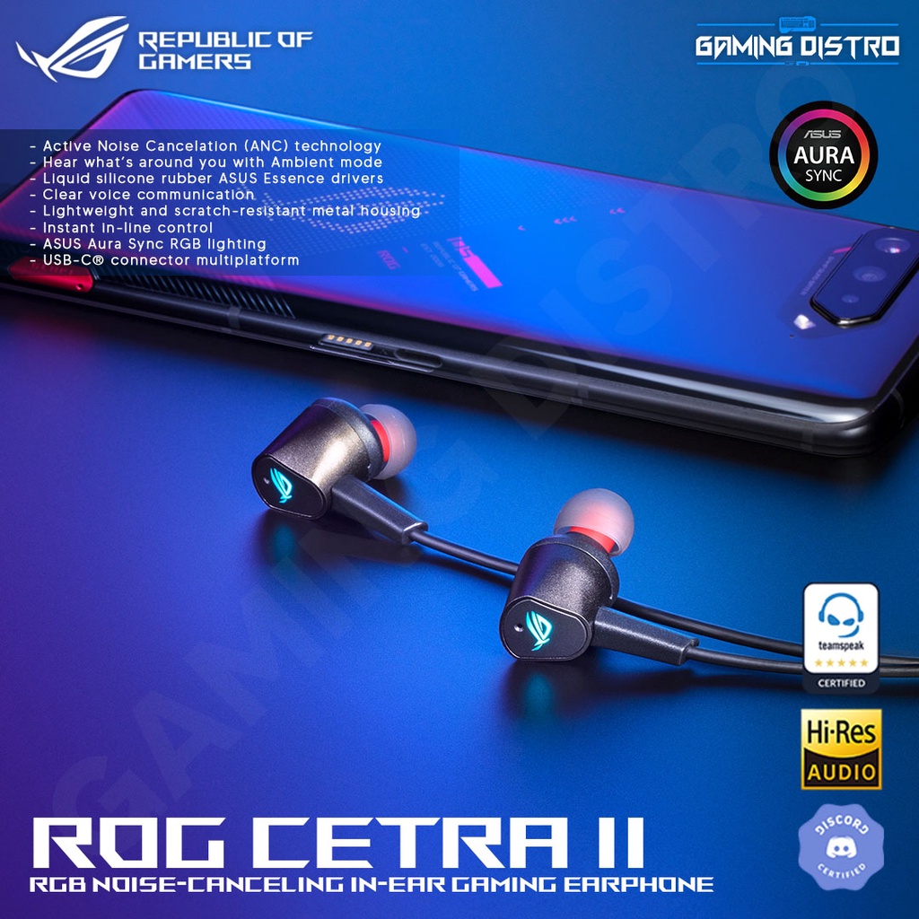 Jual Headset Gaming ROG Cetra II - Cetra 2 RGB with Noise Cancelling ...