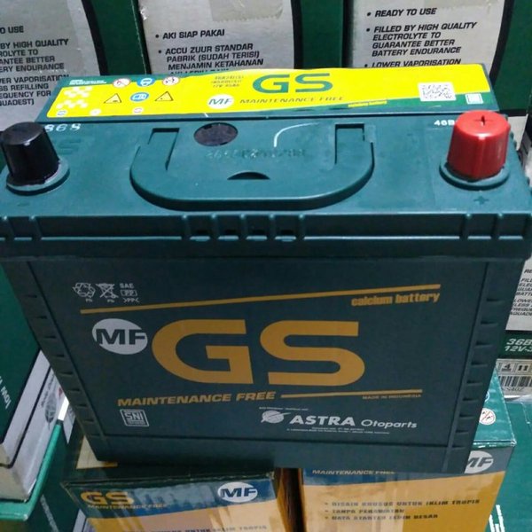 Jual Aki Mobil Battery Gs Astra Type Gs Mf 46B24Ls Ns60Ls 12V 45Ah | Shopee Indonesia
