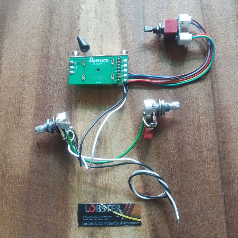 Jual SWITCH IBANEZ SET WAIRING 3 AWAY 3SWLHH3 PICUAP H-H Humbucker set ...