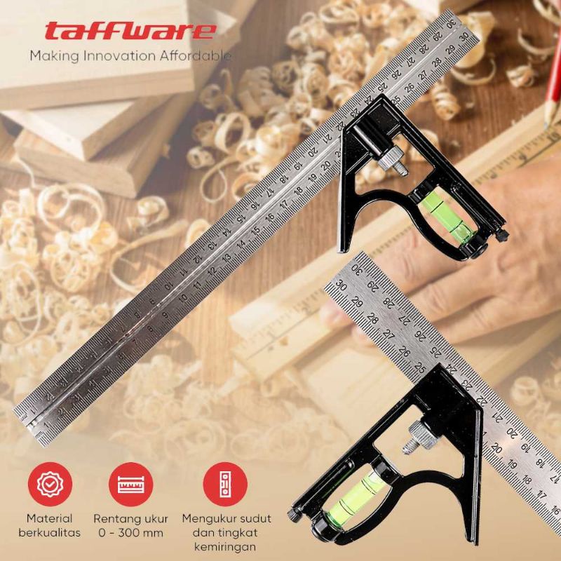 Jual Penggaris Siku L Waterpass Kombinasi Square Ruler Sudut Presisi ...