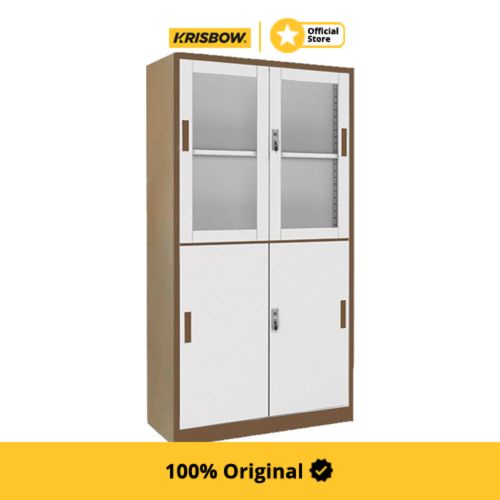 Jual Krisbow File Cabiner Lemari Kantor 4 Pintu Geser - Putih | Shopee ...