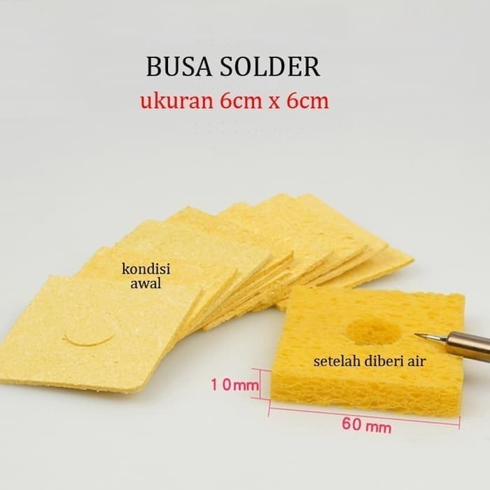 Jual Spon Solder Busa Pembersih Spons Sponge Cleaner Mata Solder 6x6cm ...