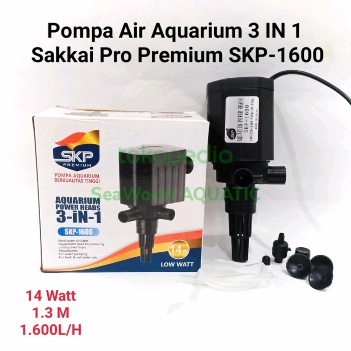 Jual MESIN Aquarium Power Heads Filter Celup SAKKAI PRO SKP 1600 14 ...
