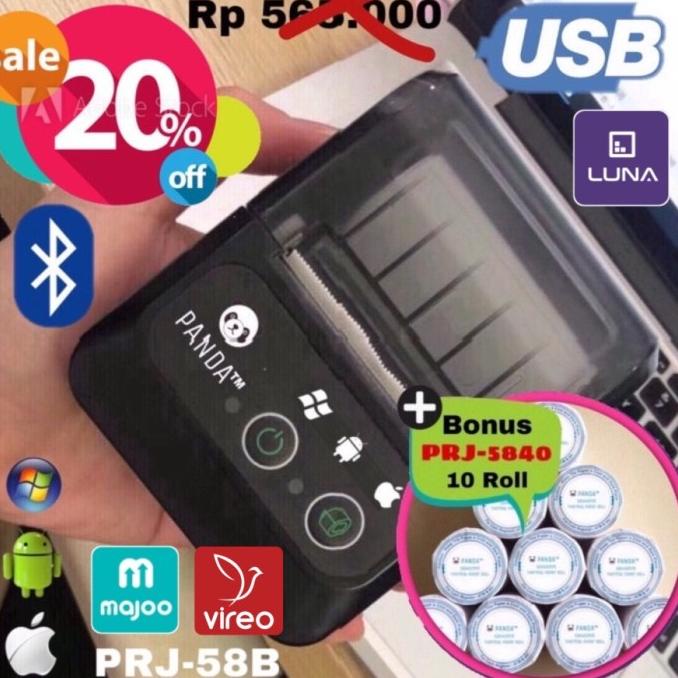 Jual Promo PRINTER PPOB/KASIR 58MM THERMAL ANDROID (USB+BLUETOOTH) | Shopee Indonesia