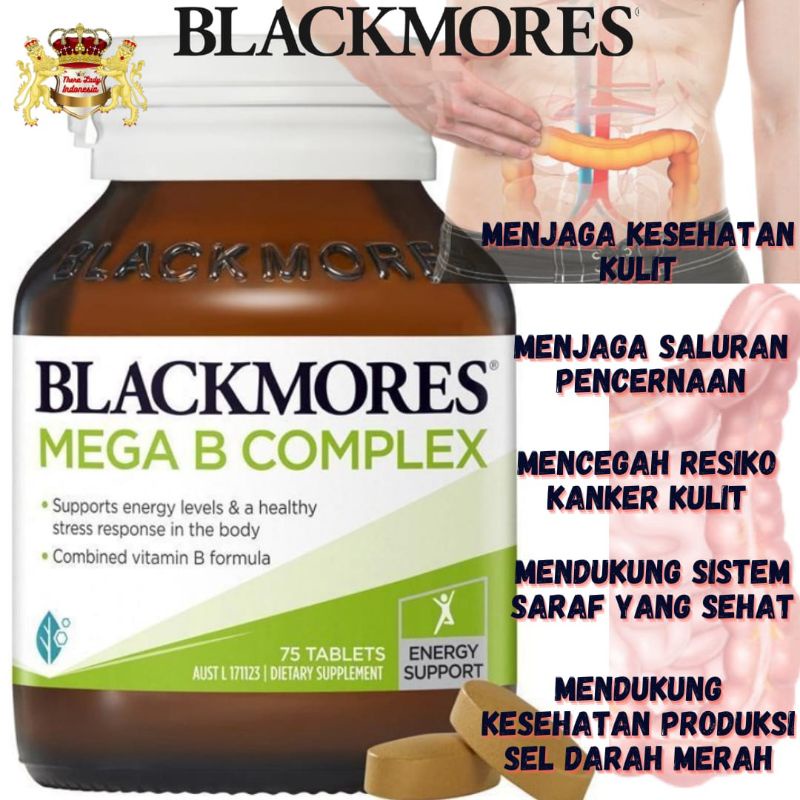 Jual Blackmores Mega B complex 75 tablets | Shopee Indonesia