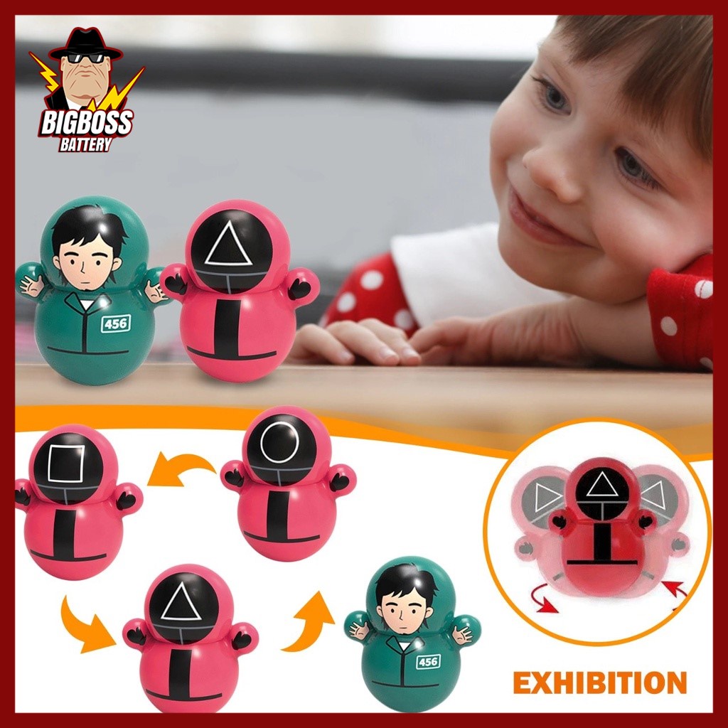 Jual Mainan Squid Game Tumbler 3Pcs Boneka Goyang Squid game Tumbler ...