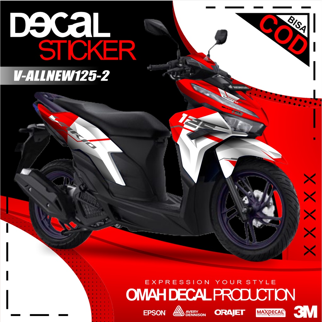 Jual STIKER DECAL VARIO 125 INJEKSI NEW FULL BODY DEKAL STRIPING HONDA ...