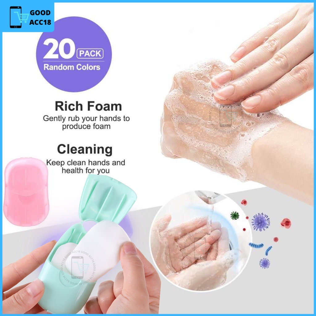 Jual Sabun kertas cuci tangan Travelling hand washing paper soap ...