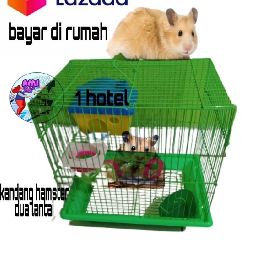 Jual KANDANG HAMSTER BESAR 2 LANTAI BERIKUT RUMAH BISAJUGA UNTUK BURUNG ...
