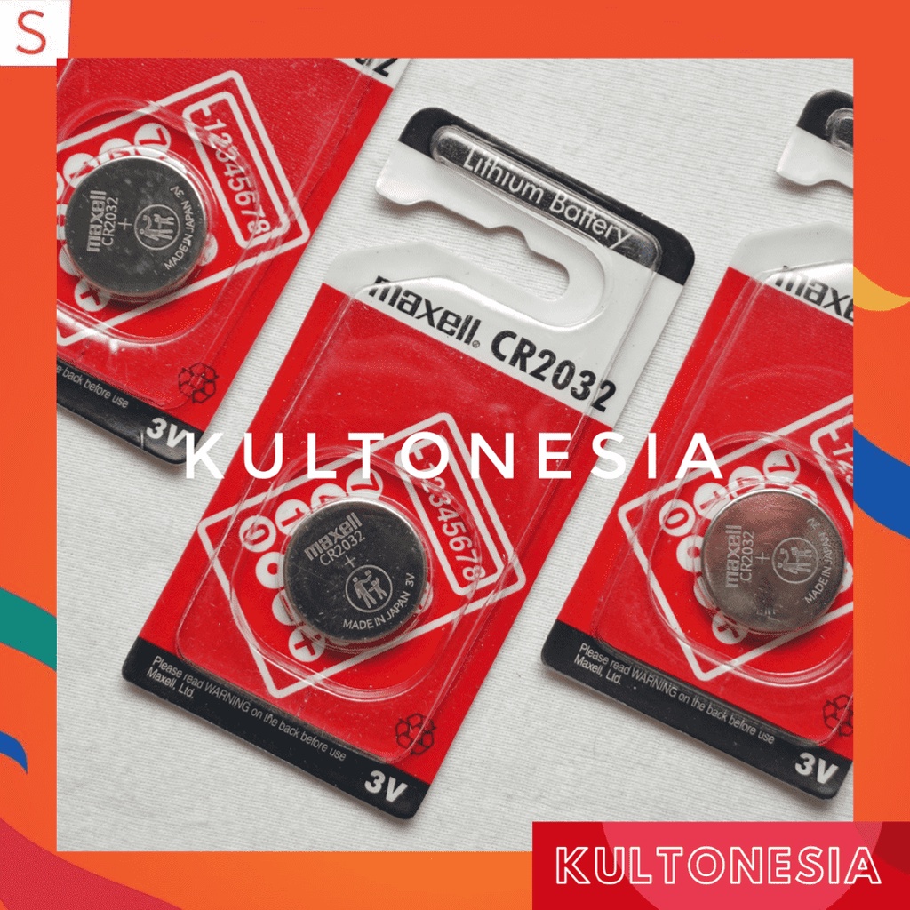 Jual baterai MAXELL CR 2032 single pack MAXELL original battery CR2032 ...