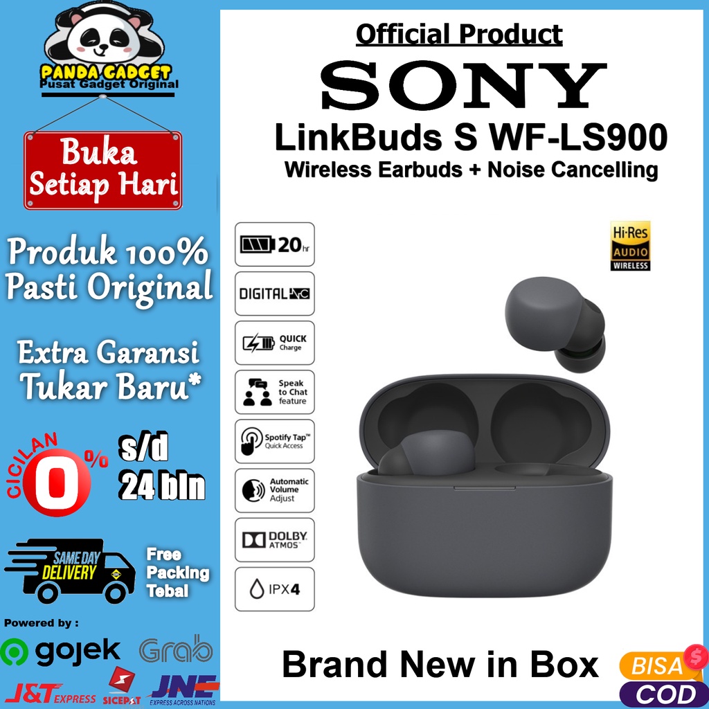 Jual Resmi Sony LinkBuds S Earbuds WF-LS900 / WFLS900 Earphone headset Garansi Resmi / earplug ...