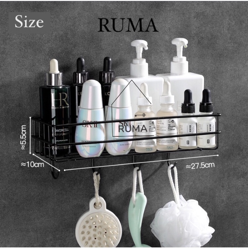 Jual RUMA - Rak Kamar Mandi Stainless Tempel Dinding | Rak Shampoo ...