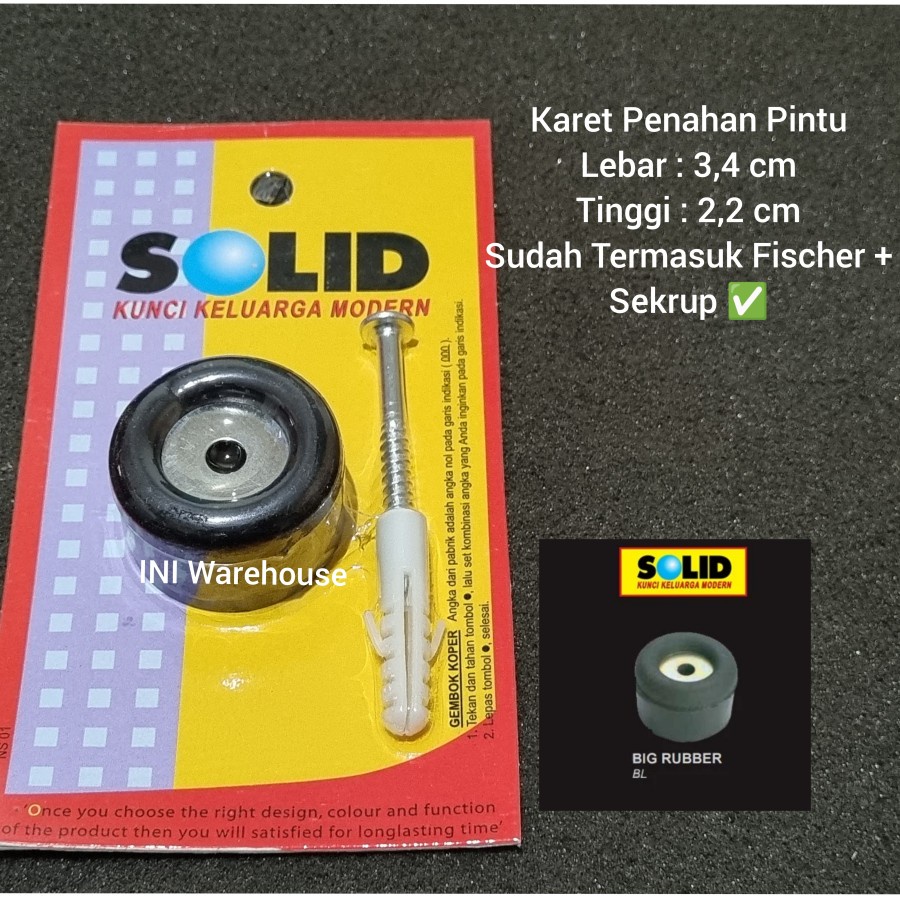 Jual SOLID - Big Rubber Door Stop Stopper Karet Ganjalan Penahan Pintu | Shopee Indonesia