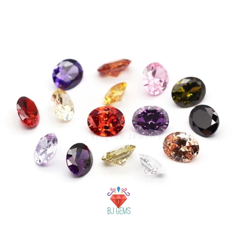Jual ukuran kecil 3-9MM A3 Oval Cubic Zirconia Permata Sirkon Syntetic ORIGINAL | Shopee Indonesia