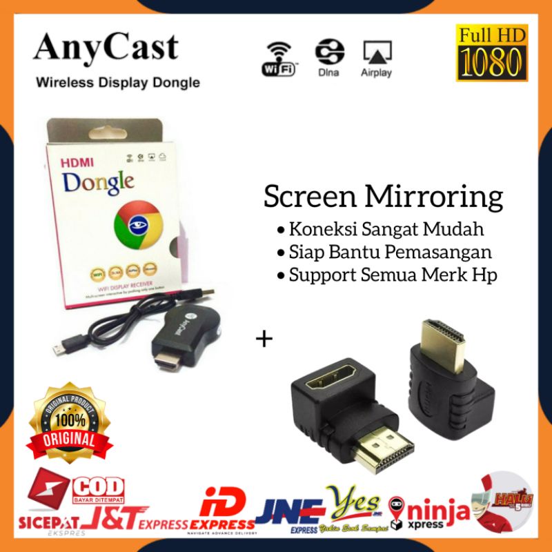 Jual [COD] ANYCASH DONGEL SCREEN MIRRORING WIRELESS ANYCAST DONGLE WIFI ...
