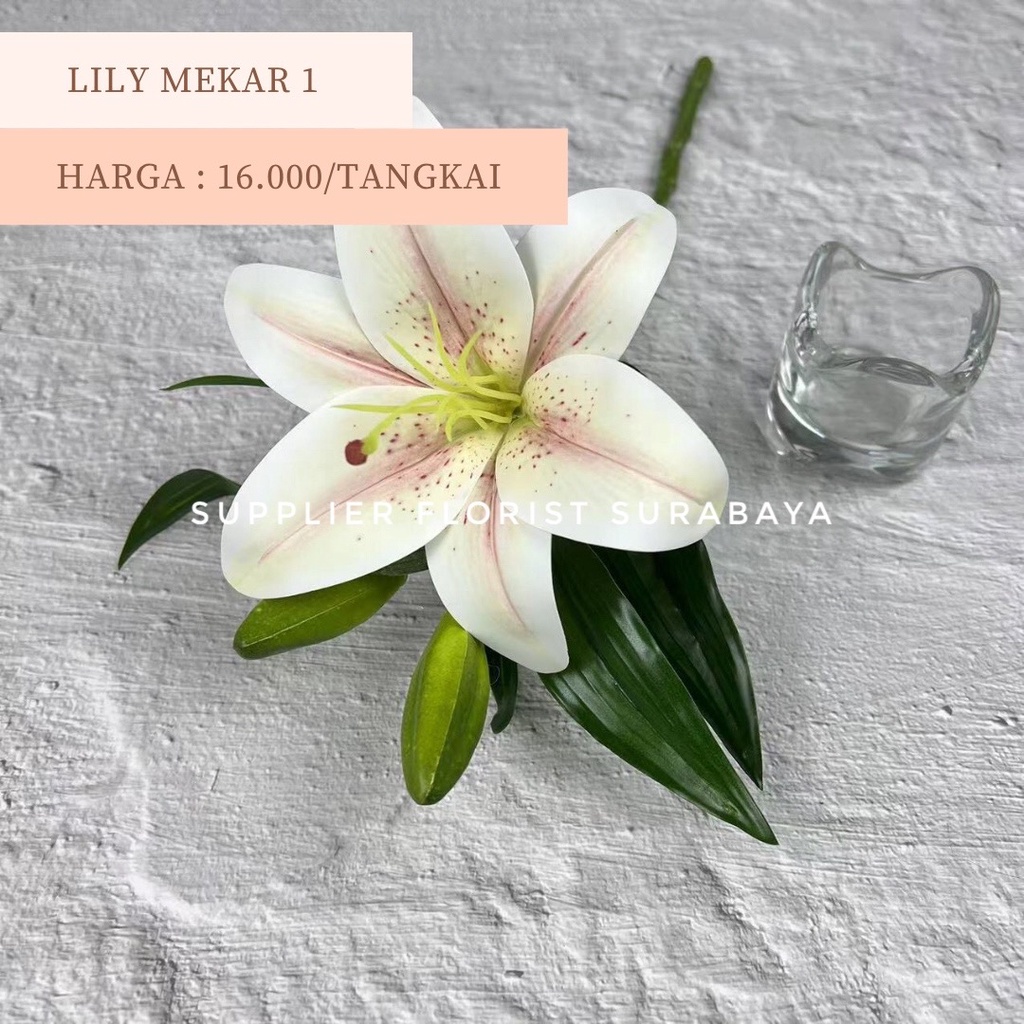 Jual KEPALA LILY KEPALA BUNGA LILY BUNGA PALSU LILY REAL TOUCH MIRIP ...