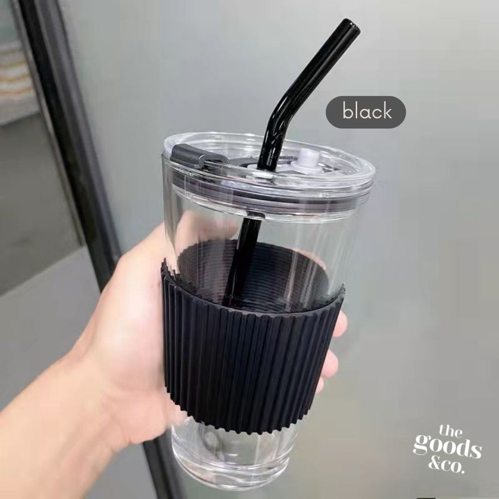 Jual Gelas Tumbler Aesthetic Gelas Kaca Aesthetic Gelas Estetik Water Bottle Cup Gelas Aesthetic ...