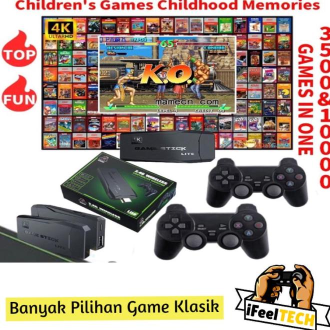 Jual M8 Retro Video Game Box Console 2.4G Wireless Controller Stick 4K ...