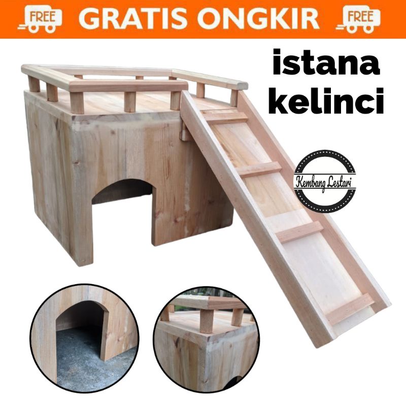 Jual RUMAH KELINCI KUCING MODEL KASTIL KAYU | Shopee Indonesia