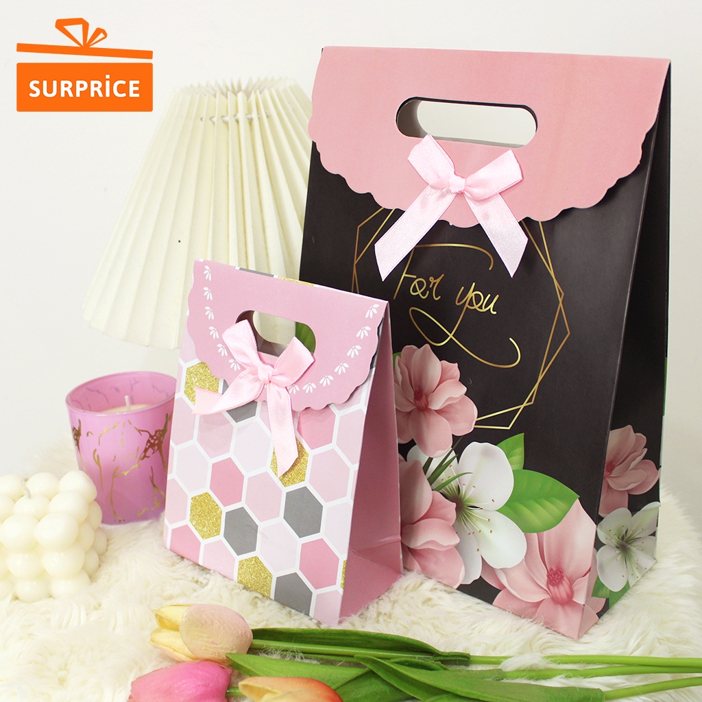 Jual Surprice Paper Bag Adhesive 19x26.5x9cm / Tas Kado Jepret Velcro ...