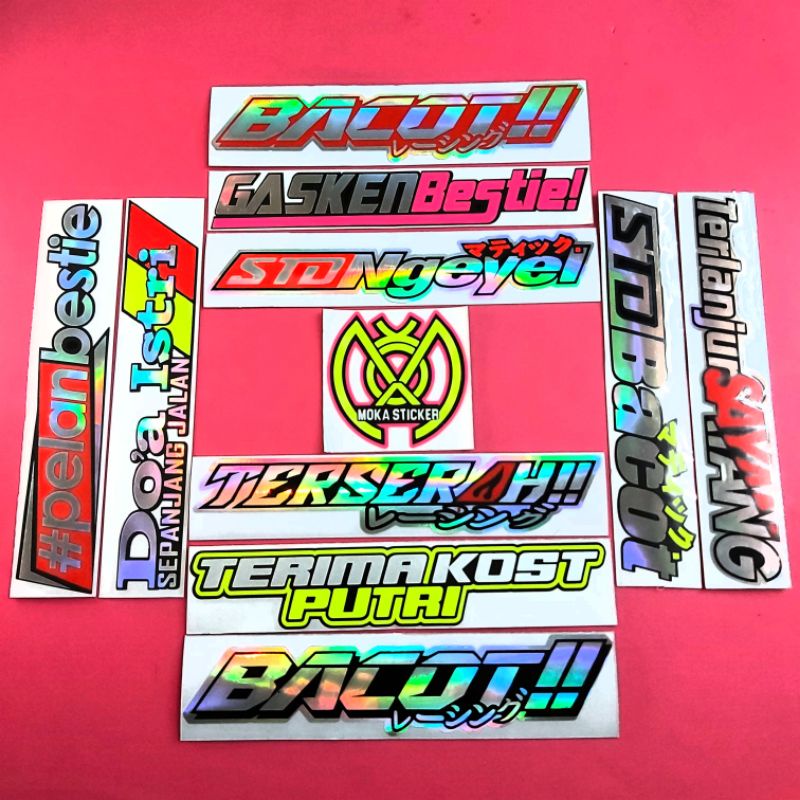 Jual STICKER PELAN BESTIE TERLANJUR SAYANG DLL CUTTING | Shopee Indonesia